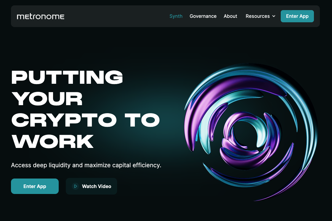 Bloq Defi Team To Launch Powerful Synthetics Platform Metronome Synth Sync By Bloq